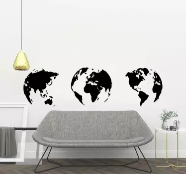 Incredible World Map Wall Stickers - TenStickers