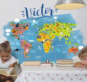 Incredible World Map Wall Stickers - TenStickers