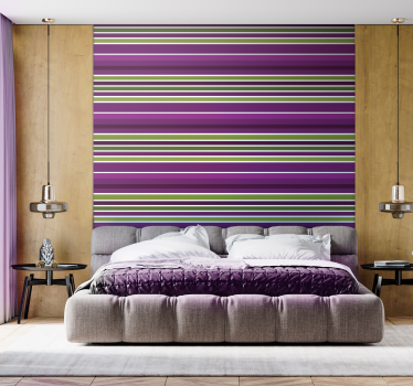 Fun and quirky horizontal stripe wallpapers - TenStickers