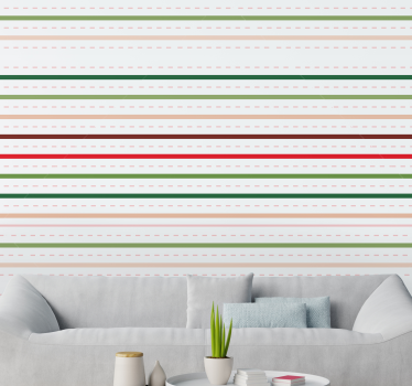 Fun and quirky horizontal stripe wallpapers - TenStickers